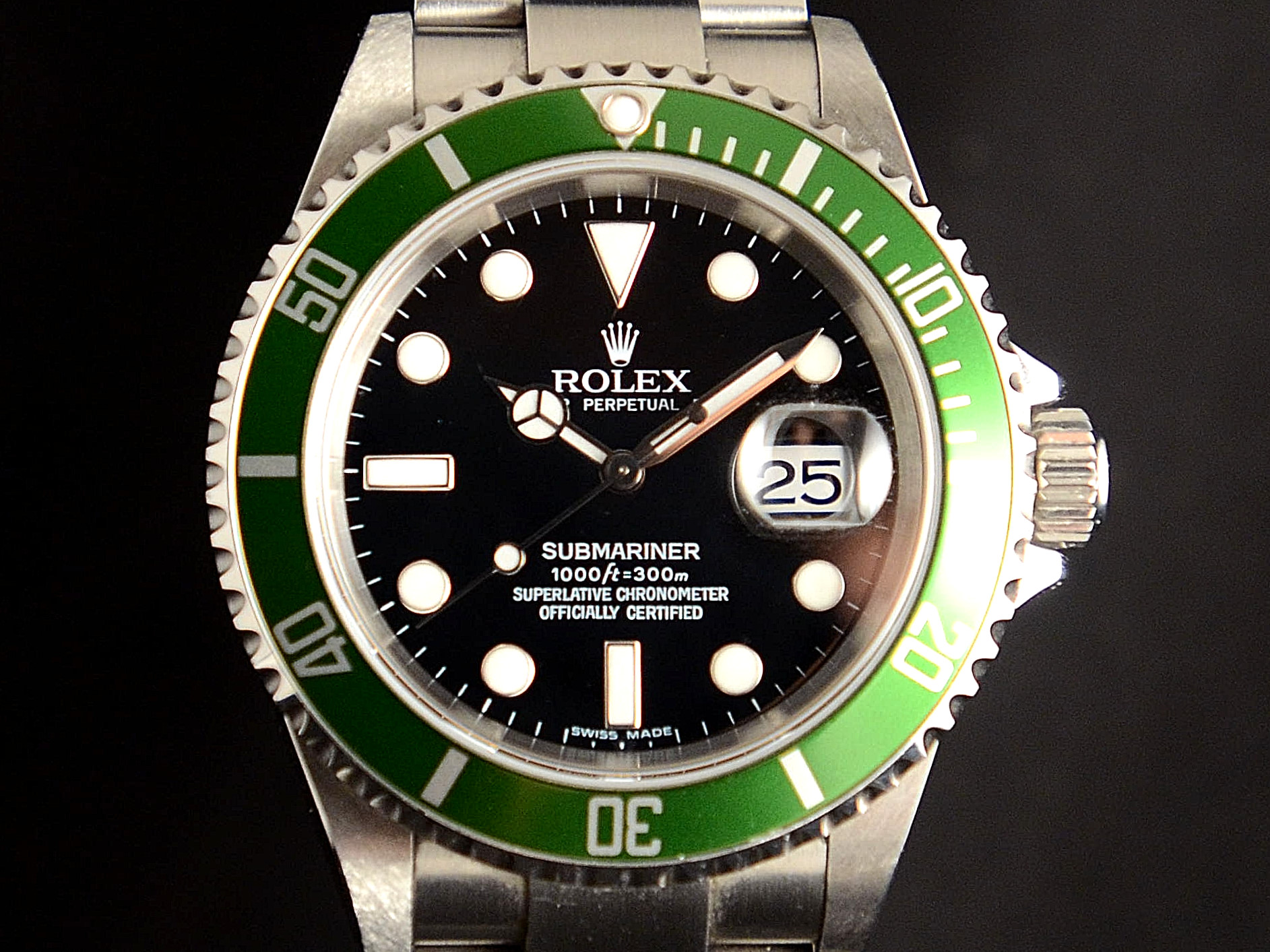 Rolex Submariner ghiera verde VENDUTO Acciaio 2006. Spedizione gratuita ...